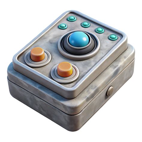 Beautiful Vintage Teleportation Device Control Panel Buttons And Dials Cutout Element High