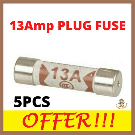 [5pcs]13amp Fuse 13amp Plug Top Fuse 13a Fuse 13a Plug Fuse Lazada
