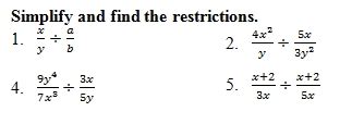 Dividing Rational Expressions Worksheet Pdf With Answer Key Questions And Answers