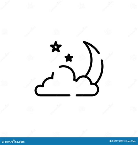 Moon Night Moonlight Midnight Icon Vector Illustration Logo Template Suitable For Many