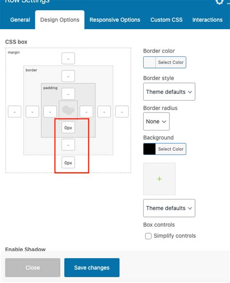 how to remove spacings between rows in wpbakery thegem wordpress