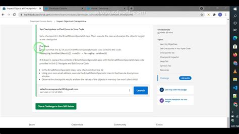 Inspect Objects At Checkpoints Trailhead Challenge Youtube