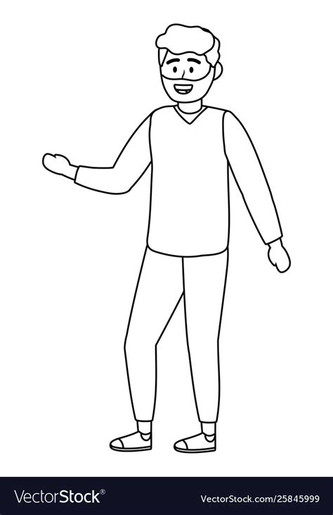 Isolated Man Design Royalty Free Vector Image VectorStock