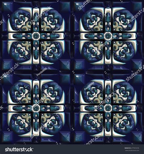 Glazed Tiles Seamless Generated Texture Stock Illustration 277591676