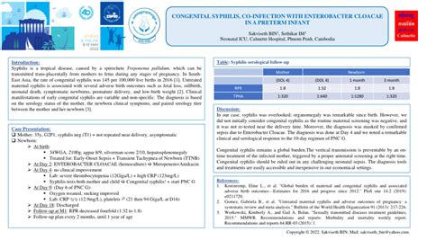 Pdf Congenital Syphilis Co Infection With Enterobacter Cloacae In A