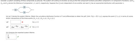 Solved Consider A System Consisting Of Three Components As