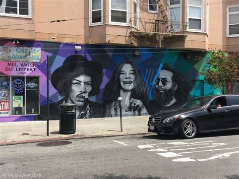 Jimmy Hendrix Janis Joplin And Jerry Garcia Mural In Haight Ashbury