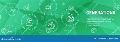 Generations And Aging Web Header Banner And Icon Set Stock Vector Illustration Of Elderly Generations And Aging Web Header Banner And Icon Set Stock Vector Illustration Of Elderly