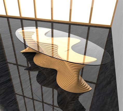 Curved Parametric Table Etsy