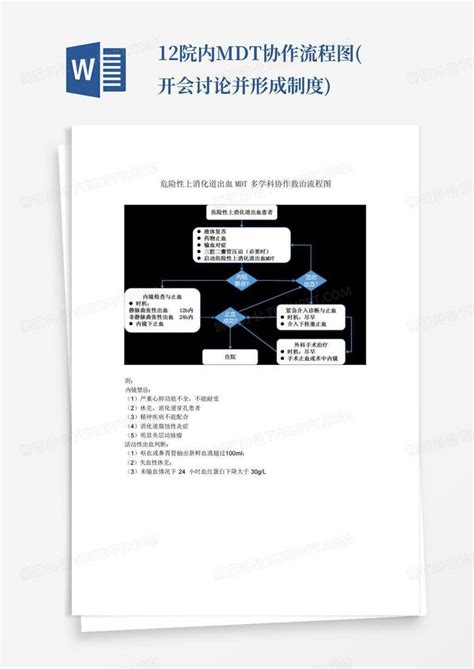 12 院内mdt协作流程图开会讨论并形成制度word模板下载编号qkyazwpa熊猫办公