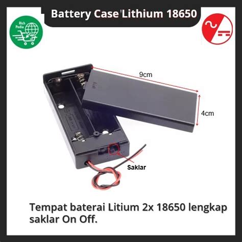 Jual Battery Case Holder Box Kotak Baterai Litium Kota Cimahi Rich Pedia Tokopedia