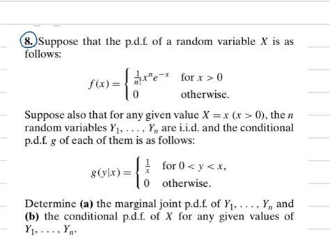 Solved Suppose That The P D F Of A Random Variable X Is Chegg