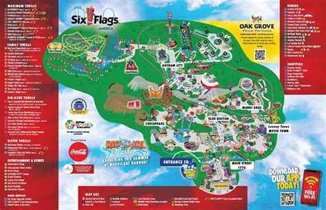 Six Flags Magic Mountain Printable Map