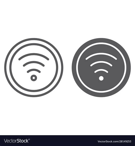 Wifi Line And Glyph Icon Internet And Network Vector Image