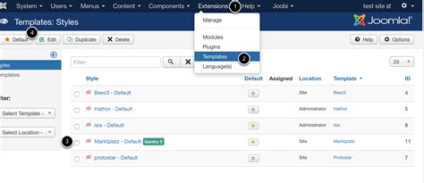 Template Installation Joobi