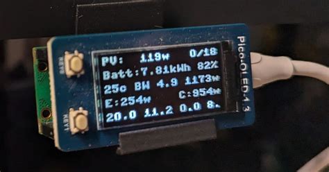 Raspberry Pi Pico W Waveshare Pico Oled 13 Monitor Attachment By