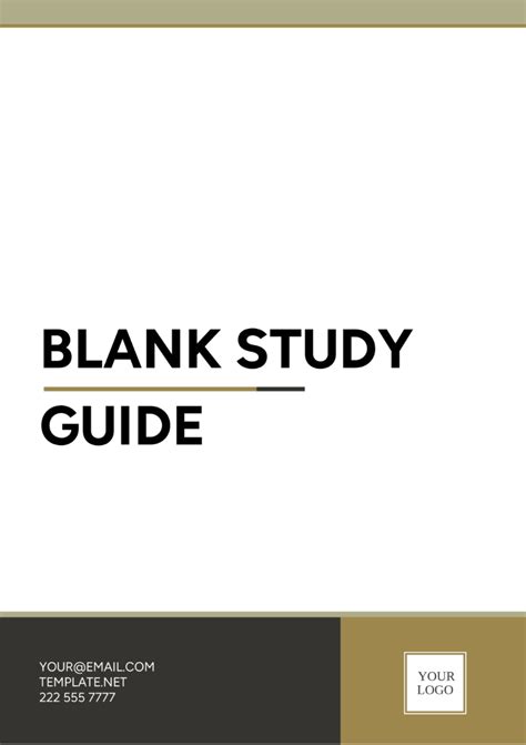 Free Blank Study Guide Template To Edit Online