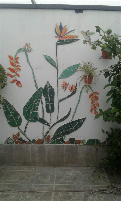 Wall Mosaic For Garden Arte De Jardín En Mosaico Mosaico De Azulejos Mosaicos