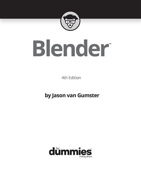 Title Page Blender For Dummies Th Edition Book