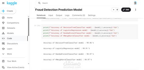 Fraud Detection Prediction Model مستقل