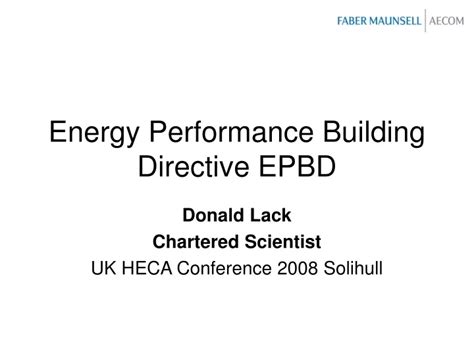Ppt Energy Performance Building Directive Key Regulations Overview Powerpoint Presentation