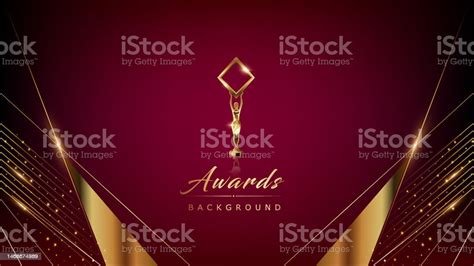 현대 추상 다크 레드 골든 골드 배경과 대각선 빛나는 조명 효과 트로피가 있는 그림 그래픽에 파란색 표시등이 켜집니다 럭셔리