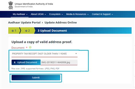 Aadhar Card Update Correction Address Name Mobile No Online