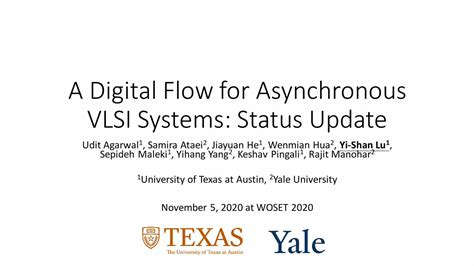 Pdf A Digital Flow For Asynchronous Vlsi Systems Status Update · A