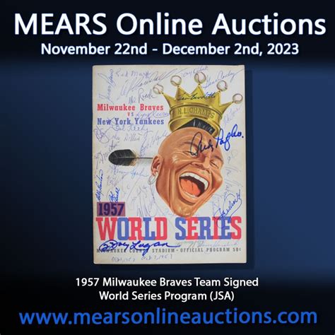 Lot Detail 1957 Hank Aaron Bob Ruhl Andy Pafko Frank Torre Warren Spahn And More Milwaukee