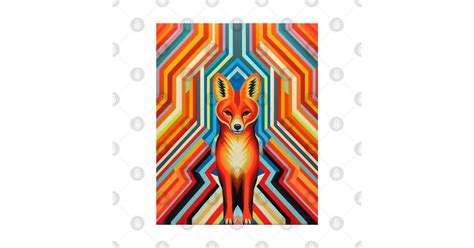 Spectrum Fox Radiant Op Art Red Fox Fox Design T Shirt Teepublic