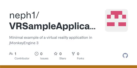 GitHub Neph1 VRSampleApplication Minimal Example Of A Virtual Reality Application In
