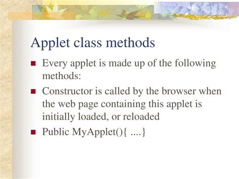 Ppt Applet Class Powerpoint Presentation Free Download Id1191279