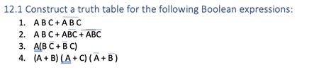 Solved Construct A Truth Table For The Following Chegg