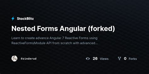 Nested Forms Angular Forked StackBlitz