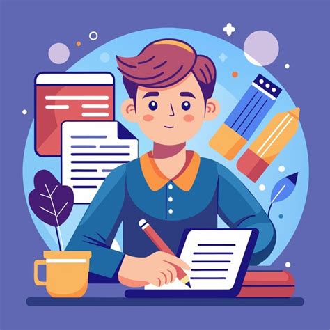 Proofreader Vector Illustration Meticulous Editing Professional Premium Ai Generated Vector