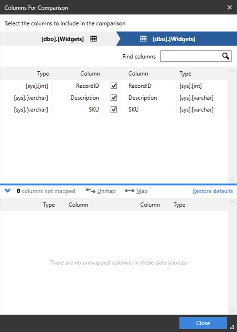 Selecting Tables And Views Sql Data Compare 12 Product Documentation