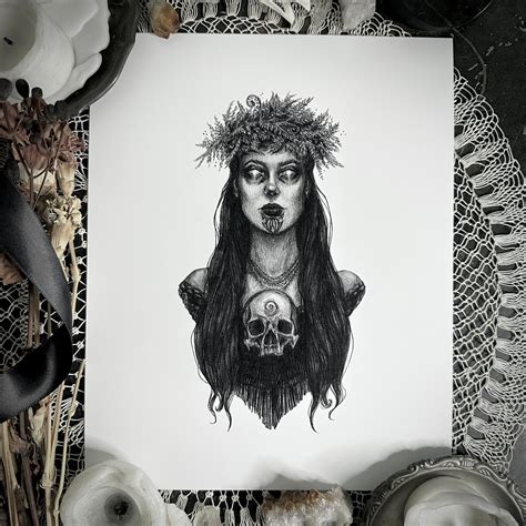 Hine Nui Te Pō Fine Art Print Māori Goddess Of Night And Death