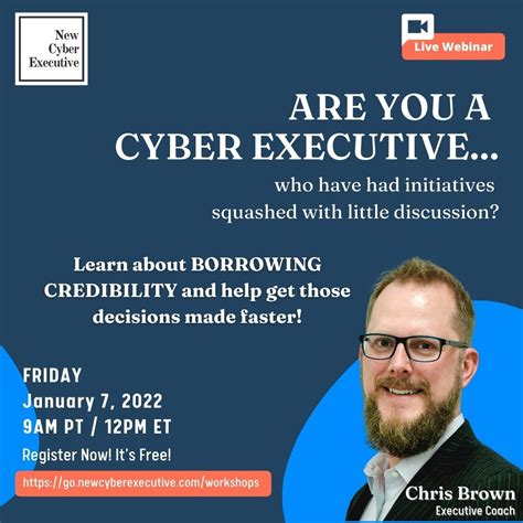 New Cyber Executive On Linkedin Cybersecurity Webinar Workshops Ciso Cisolife Cisoconnect…