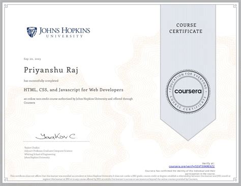 Graduated With Html Css And Javascript For Web Development