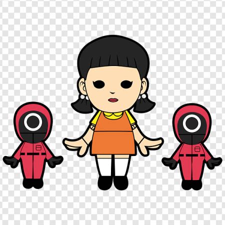 Chibi Squid Game PNG Transparent Images