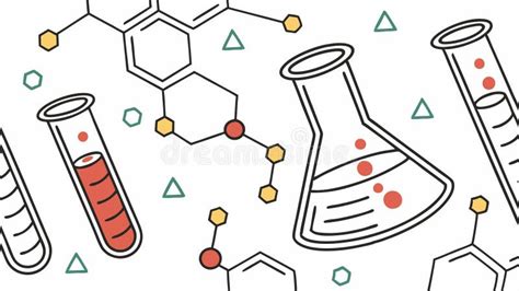 Chemistry Beakers And Molecules Science And Lab Equipment Vector Design Generative Ai Stock