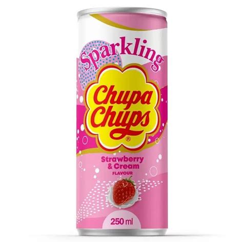 Напиток газированный Chupa Chups (Чупа Чупс) Клубника-Сливки 0,25 л х ...