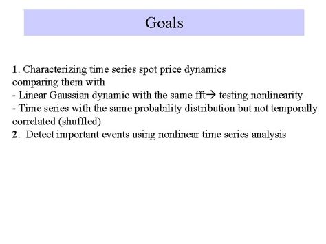 Application Of Nonlinear Time Series Analysis Techniques To