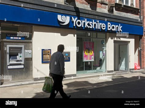 Yorkshire Bank Branch Exterior And ATM In Summer Whitby North Yorkshire England UK United