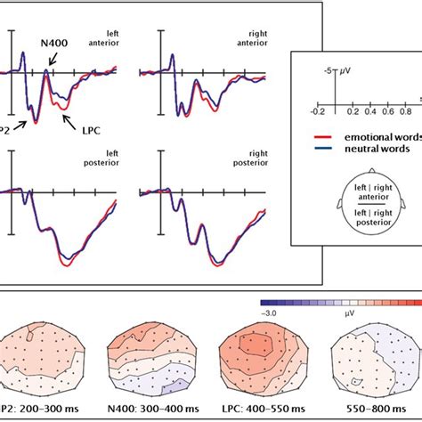 EEG Emotion Effects Average ERPs In The Four ROIs The Difference Maps Download Scientific