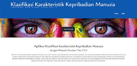 Program Data Mining Klasifikasi Kepribadian Dengan Algoritma C45