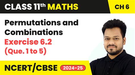 Permutations And Combinations Exercise Que To Class Maths Chapter CBSE