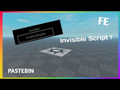 PASTEBIN Fe Invisible Script YouTube