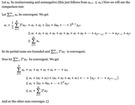 Proof Of Cauchy Condensation Test R Askmath