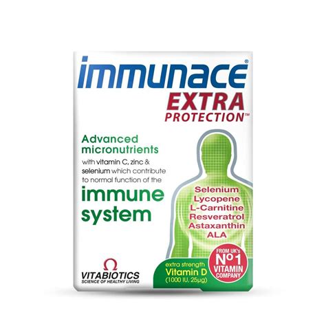 Buy Immunace Extra Protection Vitabiotics Rightangled